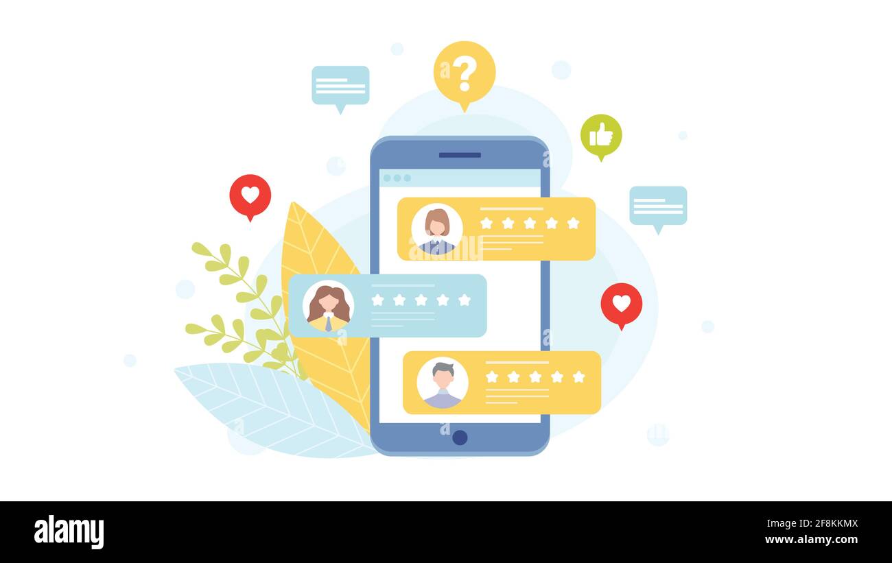 Customer support service concept. Flat design, vector illustration ...