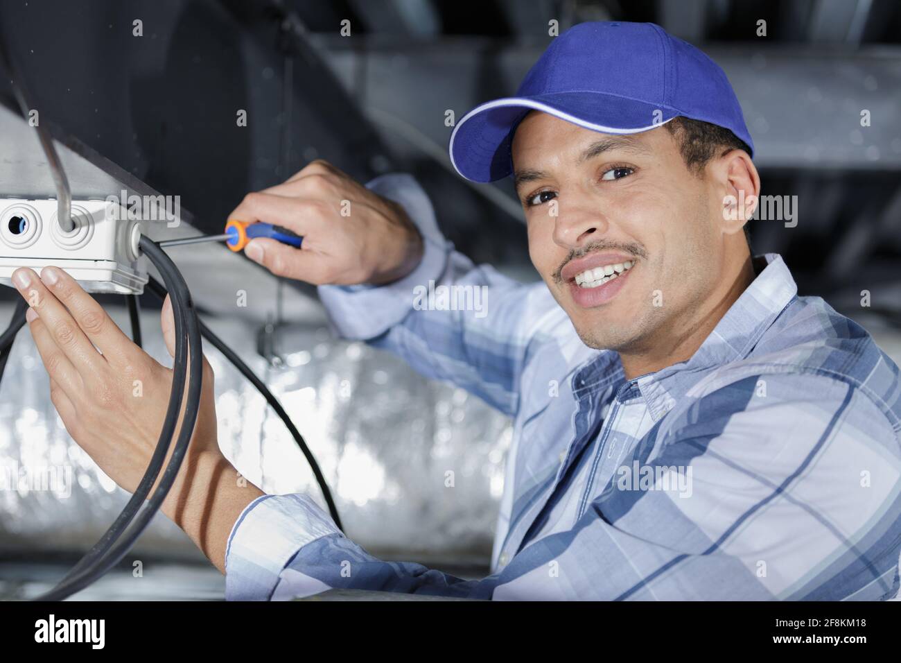 Data cabling engineer hi-res stock photography and images - Alamy