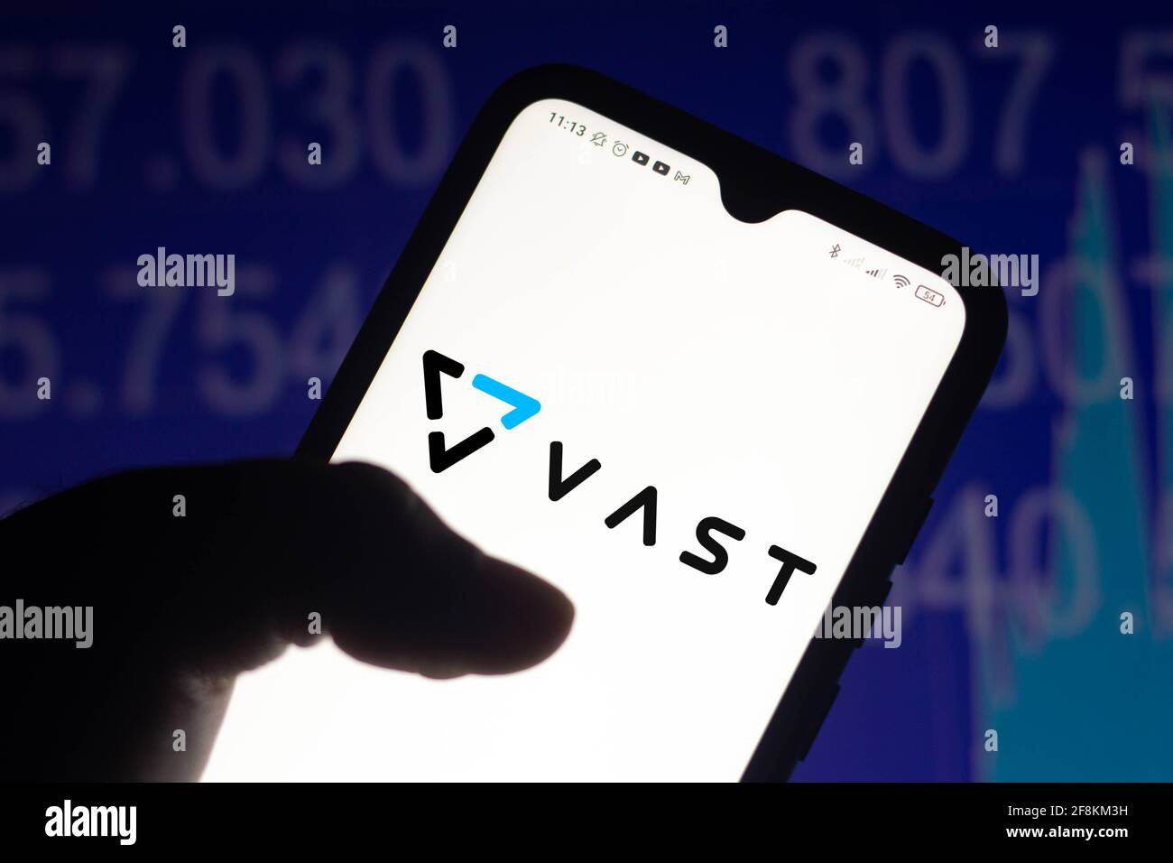 In this photo illustration, the VAST Data logo seen displayed on a ...