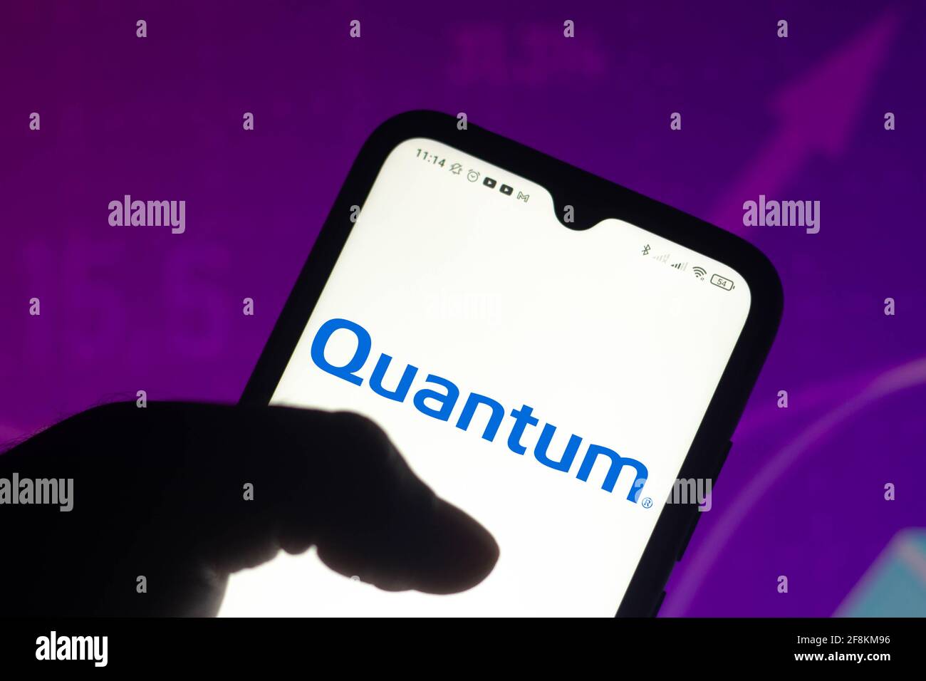 In this photo illustration, the Quantum Corporation logo seen displayed ...
