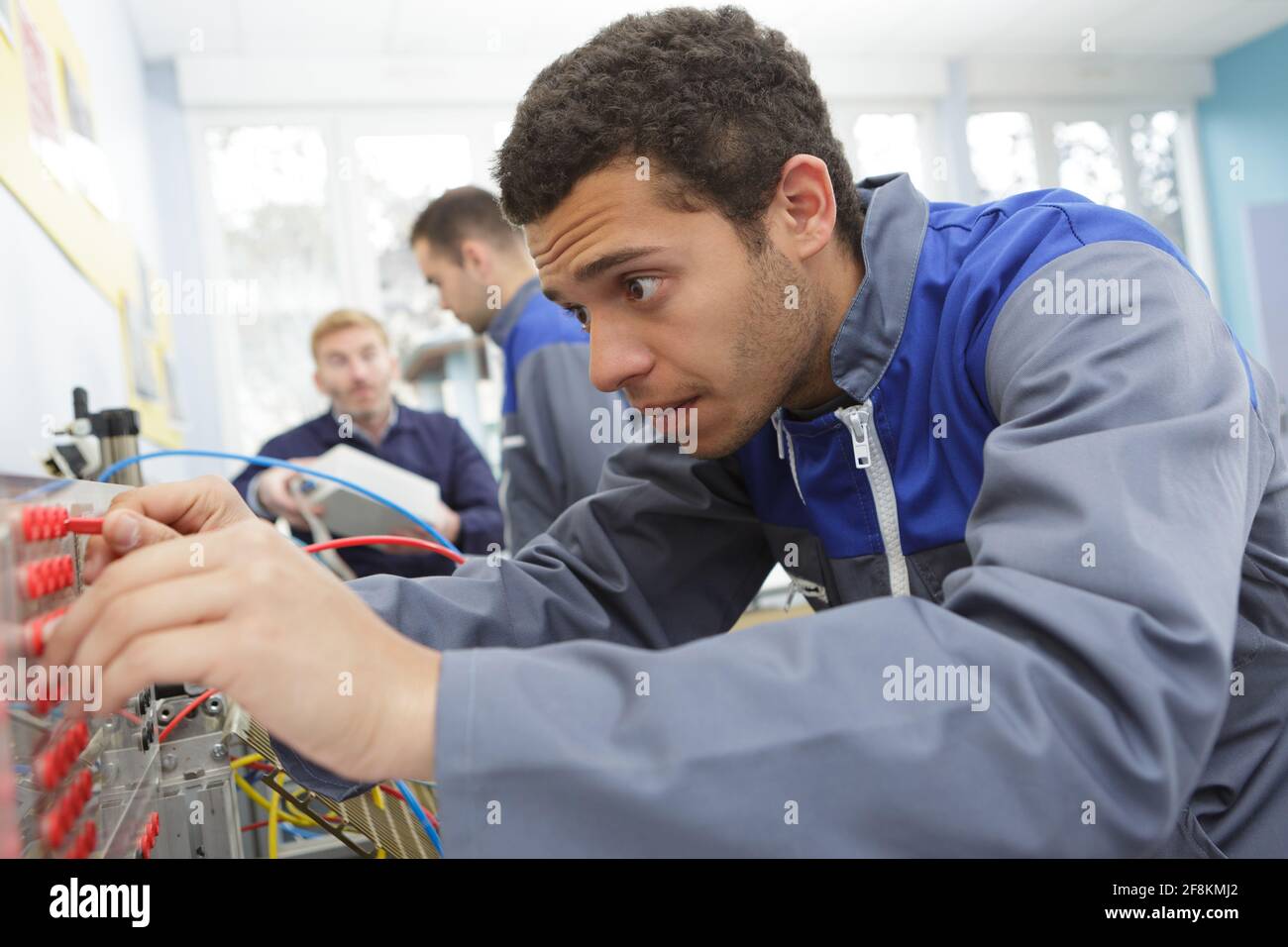 engineer woking in multimeter panel board Stock Photo - Alamy