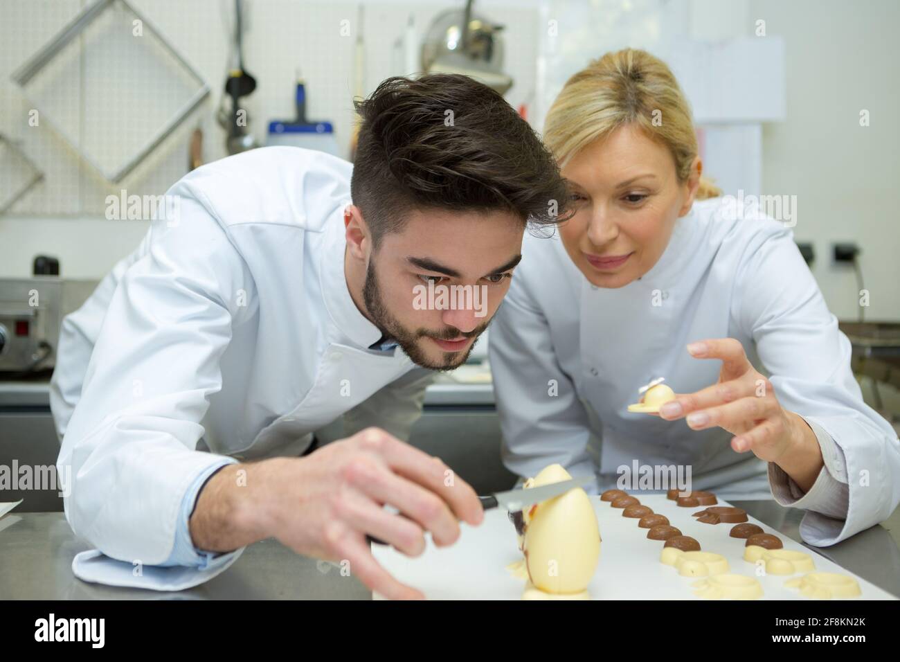 making chocolate in the chocolate factory Stock Photo - Alamy