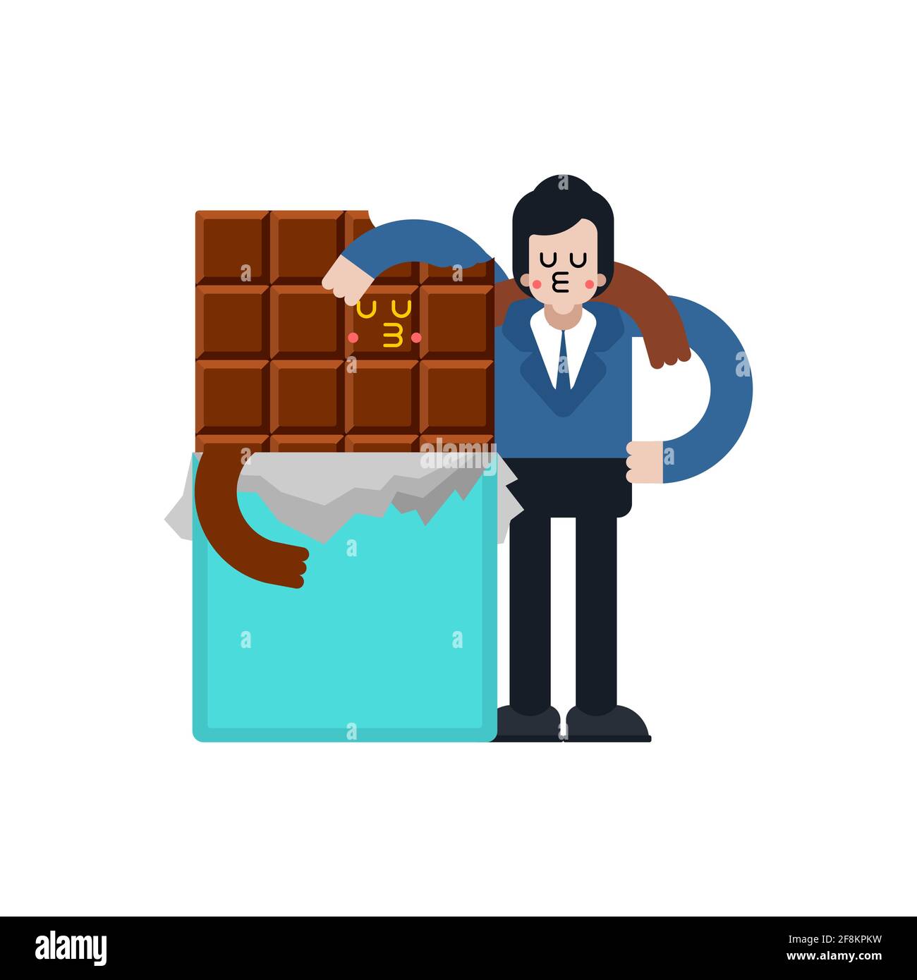 Girl chocolate heart Stock Vector Images - Alamy