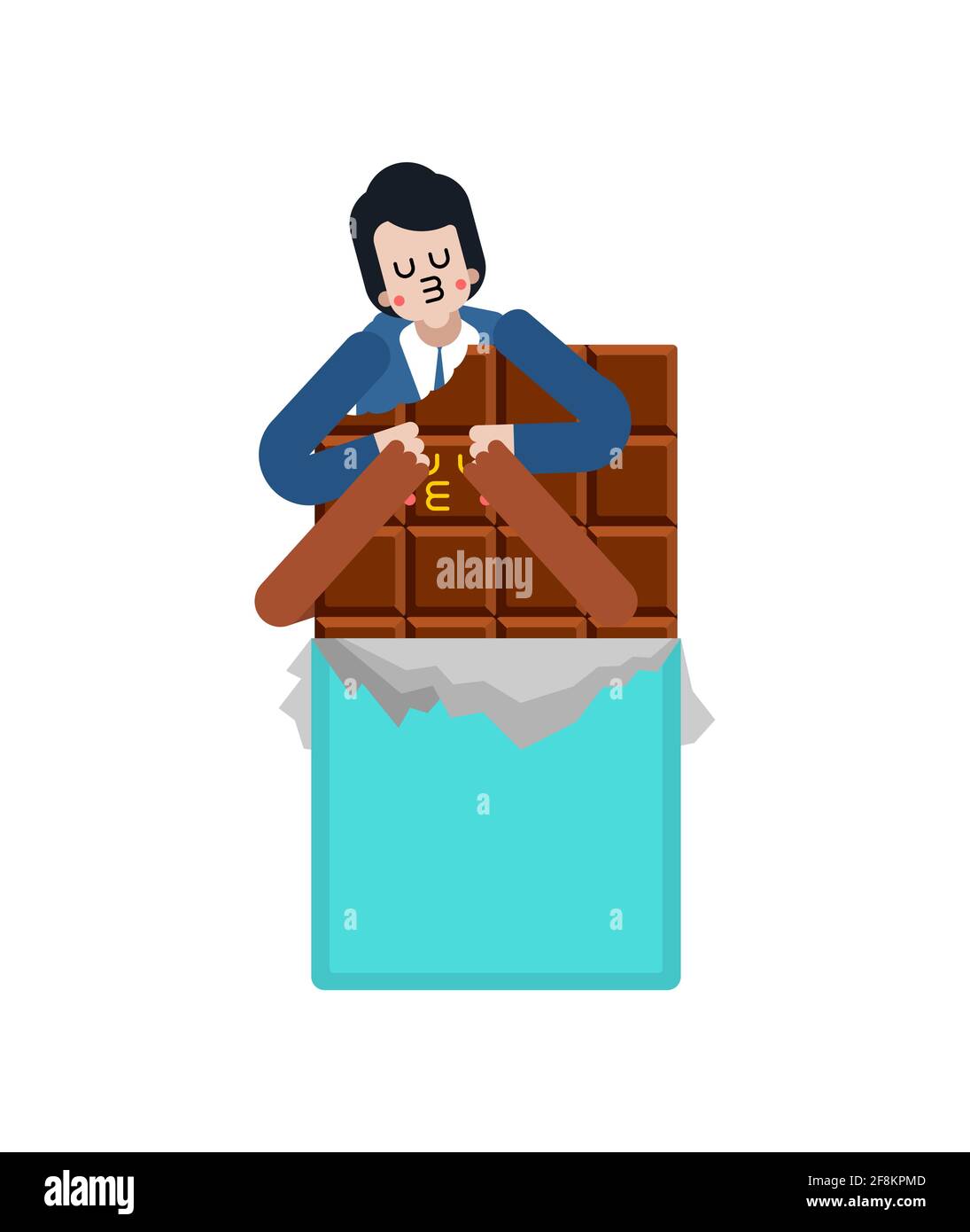 Girl chocolate heart Stock Vector Images - Alamy