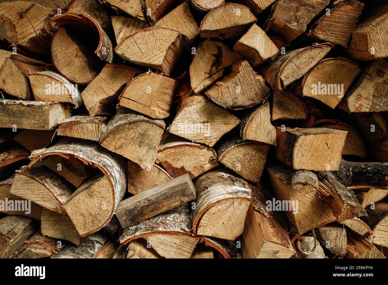 Firewood wood pile stacked triangle hi-res stock photography and images ...