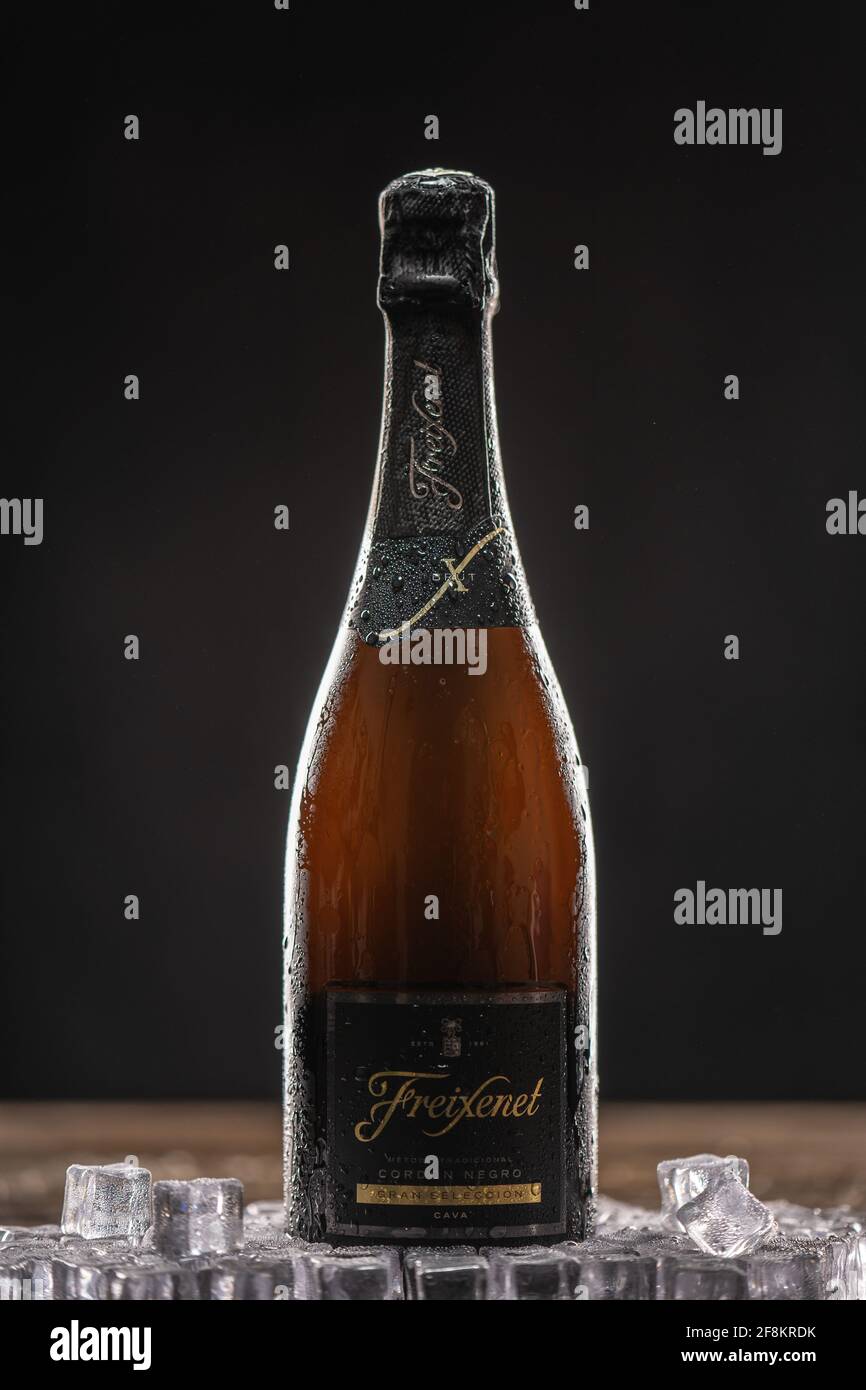 Freixenet Cordon Negro Cava.A crisp, clean and well balanced cava Stock ...