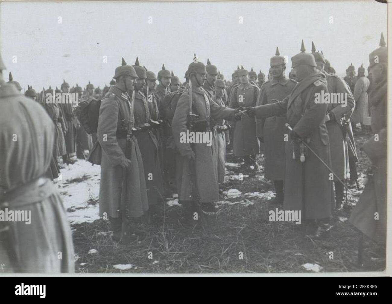 Wilhelm II in the distribution of iron crosses Stock Photo - Alamy