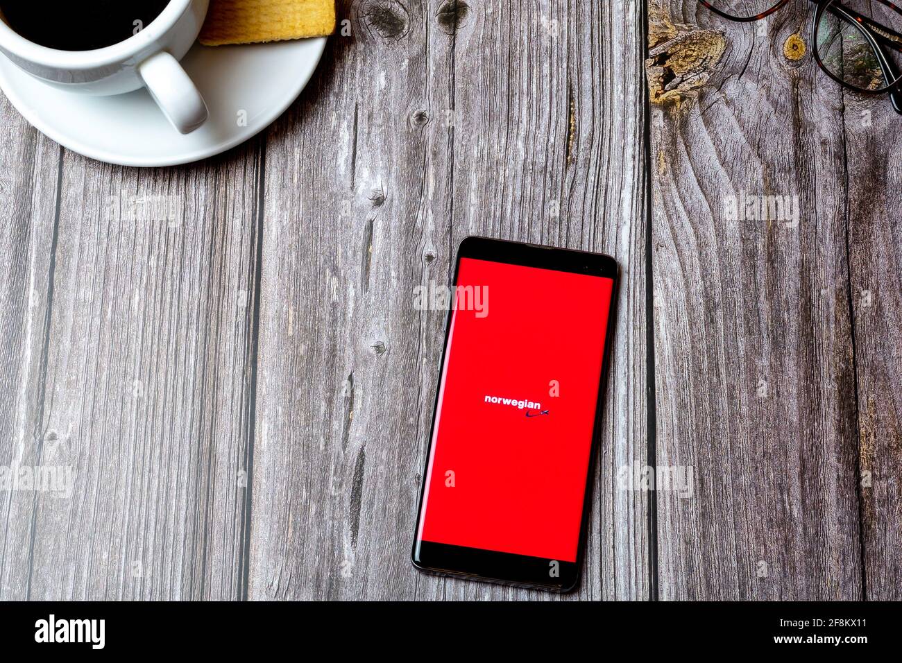 Norwegian airlines on screen hi-res stock photography and images - Alamy