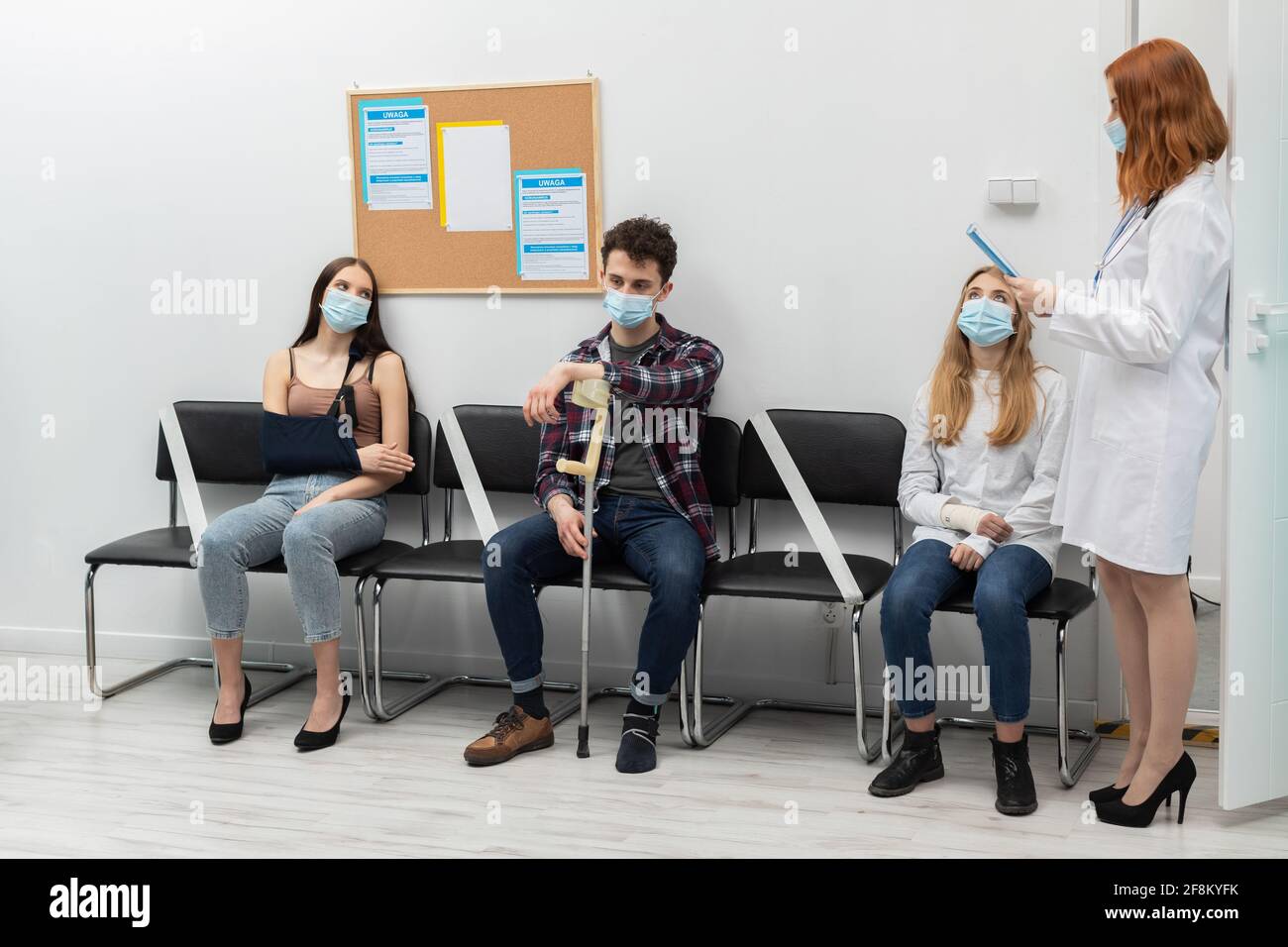 The doctor reads out the next person in line. During a pandemic ...