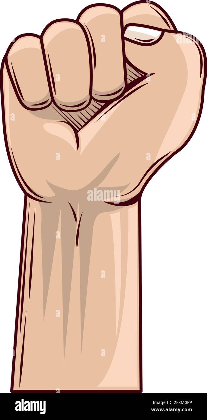 raised hand power protest isolated Stock Vector Image & Art - Alamy