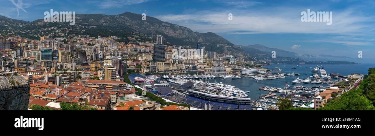 Panorama of Monaco from other side Stock Photo - Alamy