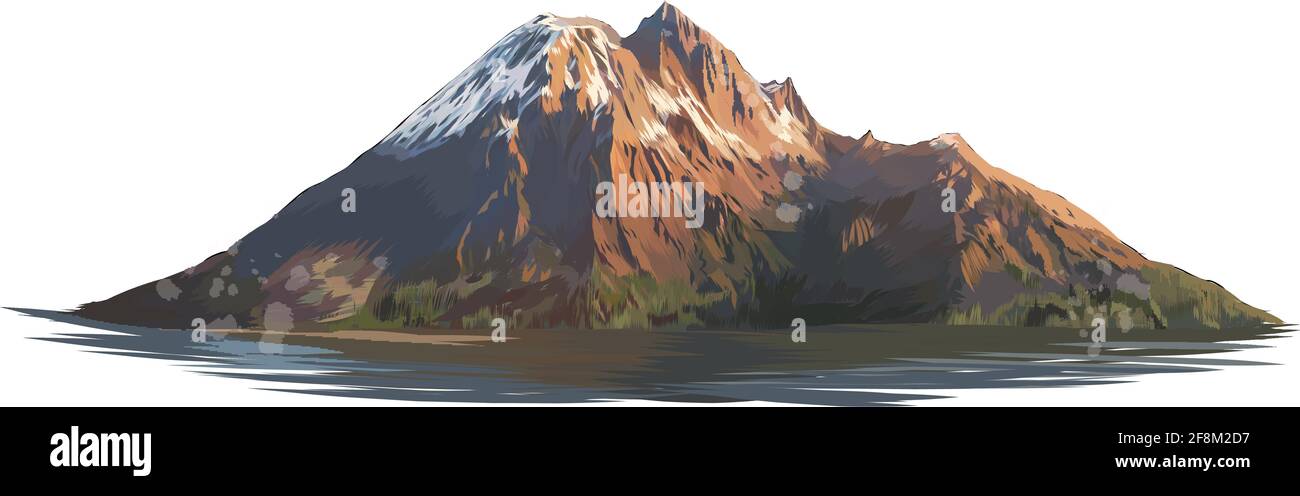 Mountains Drawing Color