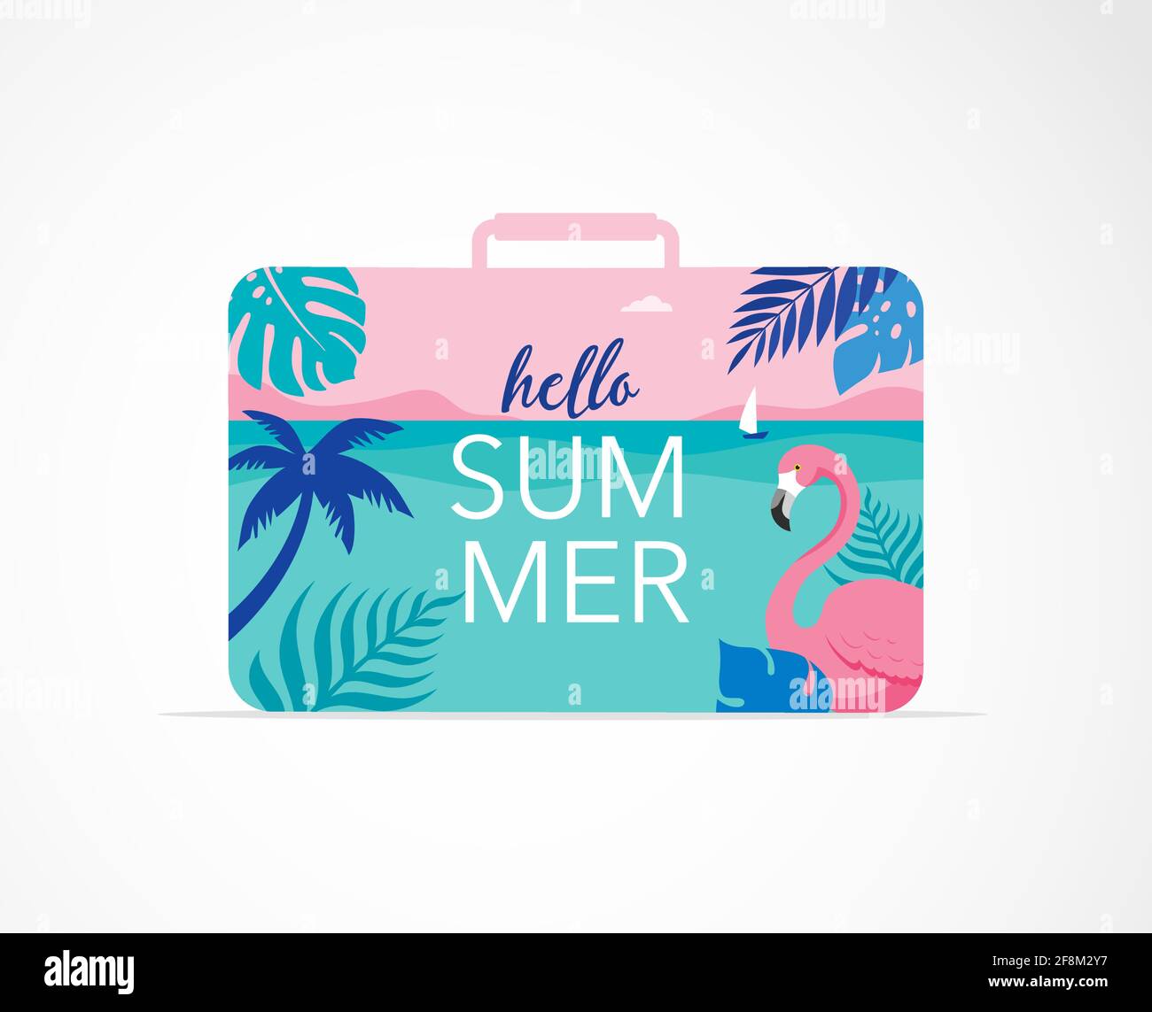 Summer time fun concept design. Creative background of landscape ...