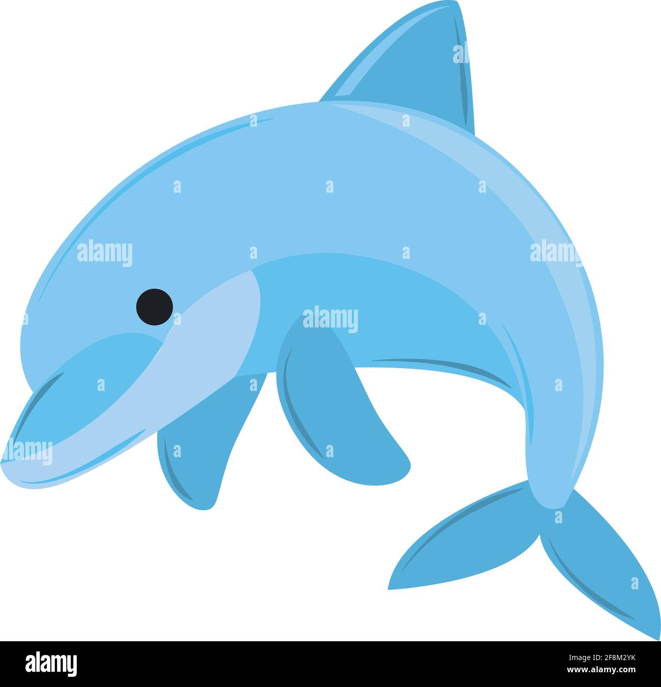 dolphin cartoon geometric isolated icon Stock Vector Image & Art - Alamy