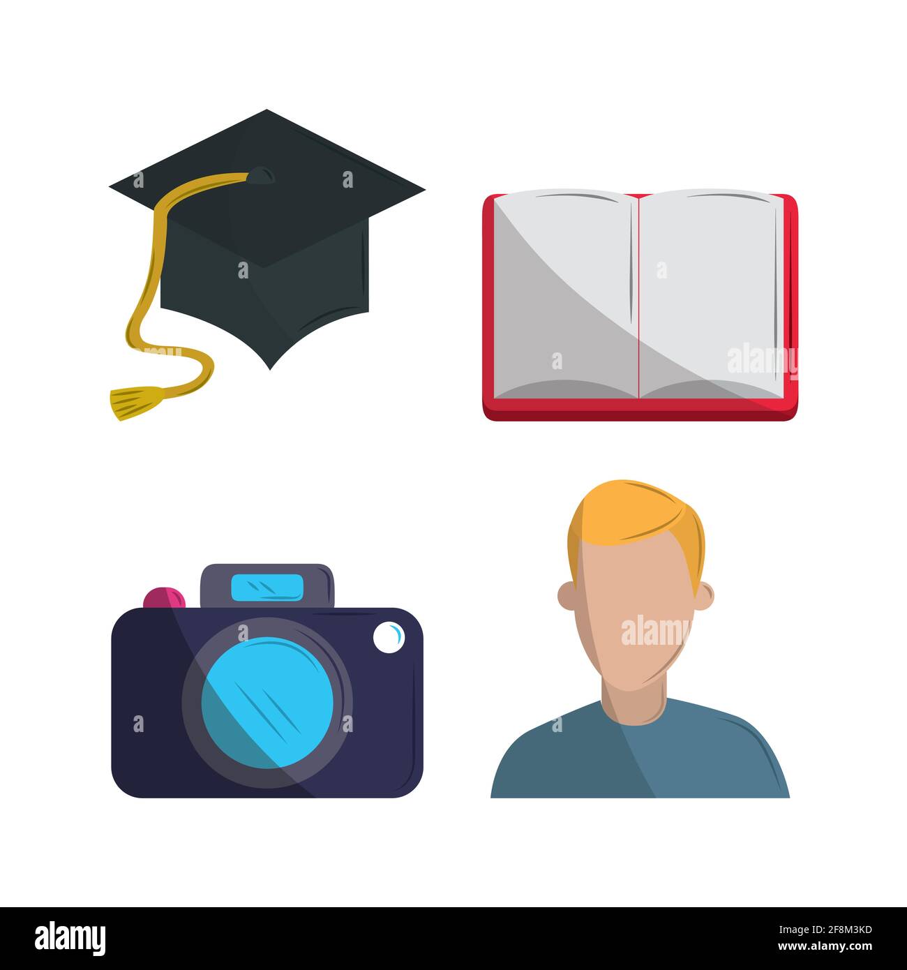 education student book graduation hat Stock Vector Image & Art - Alamy