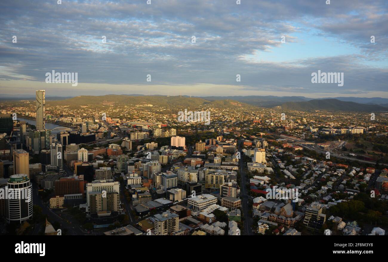 Aerial view of a beautiful Brisbane Stock Photo - Alamy