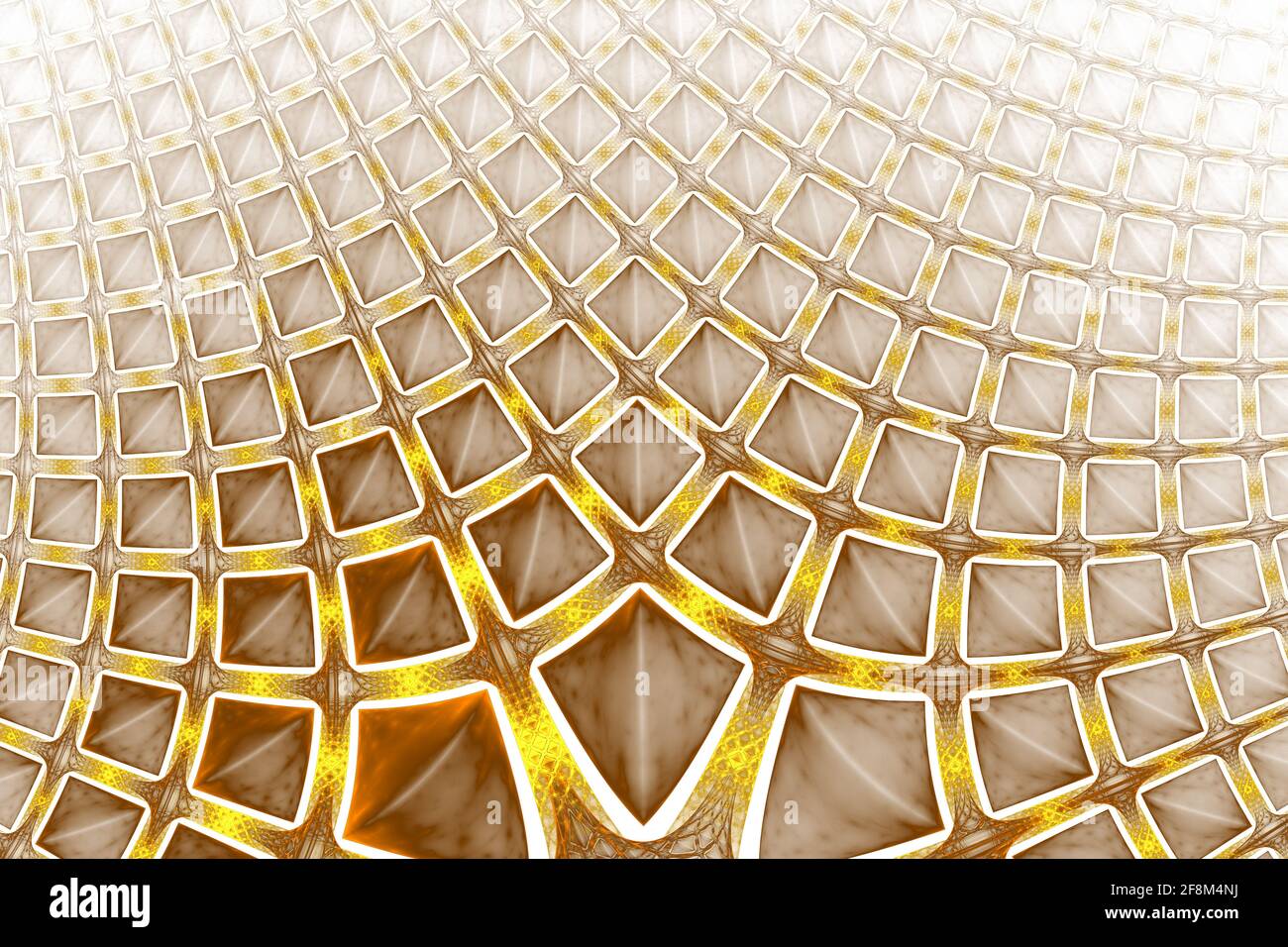 Abstract geometric texture with golden rectangles on black background ...