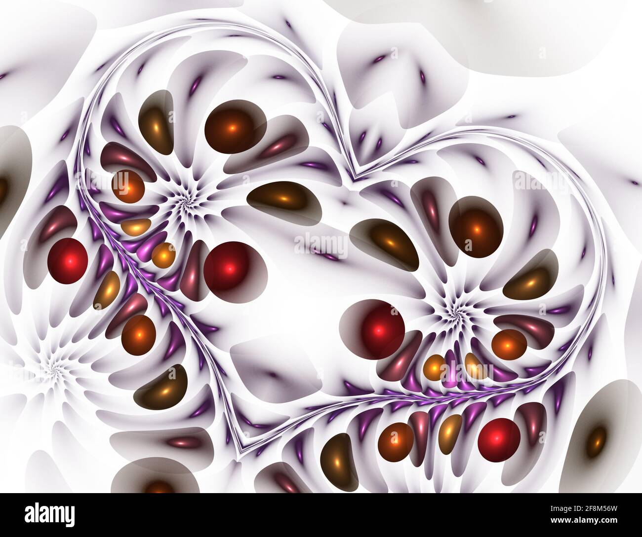 Imitation of a heart. Abstract fractal background. Illustration of a ...