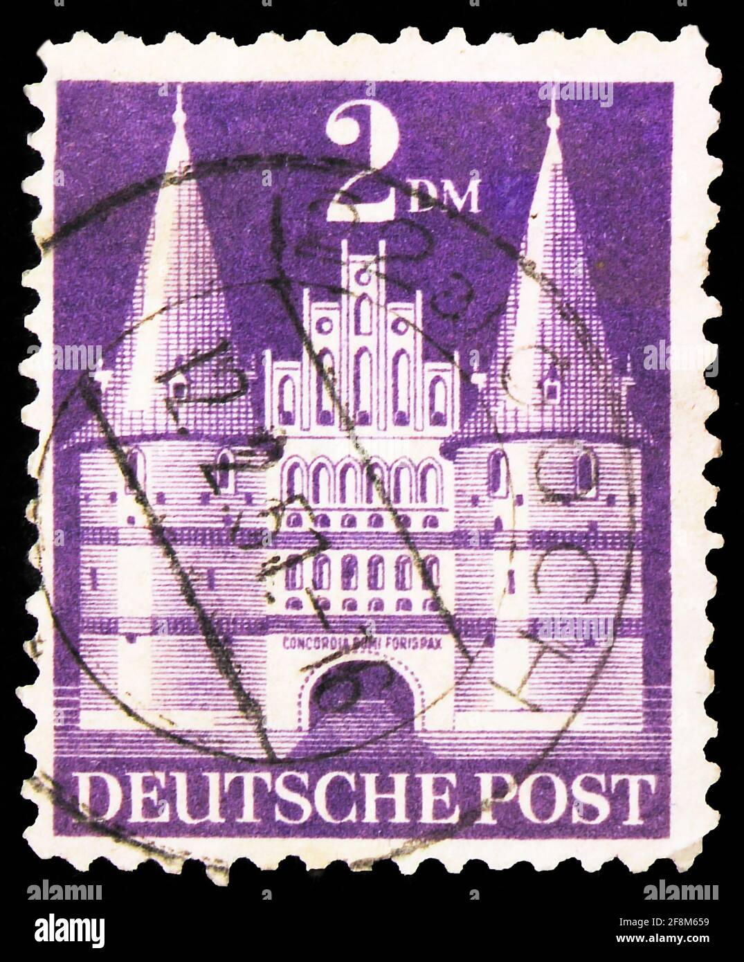 MOSCOW, RUSSIA - SEPTEMBER 30, 2019: Postage stamp printed in Germany ...