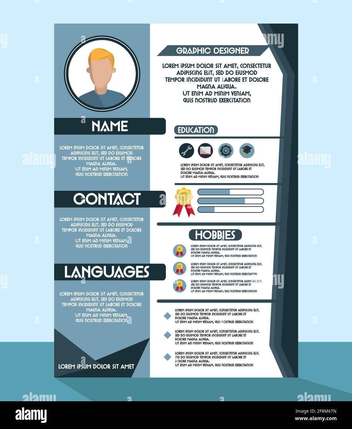 Cv resume graphic designer template Stock Vector Image & Art - Alamy