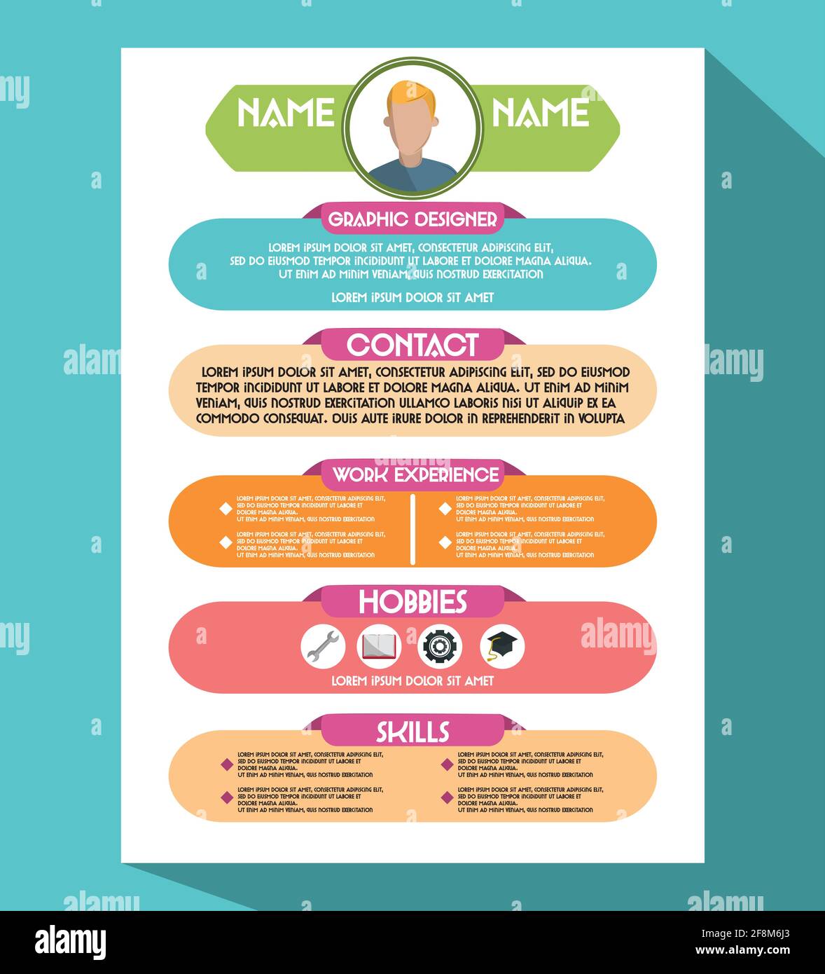 curriculum vitae creative graphic designer Stock Vector Image & Art - Alamy