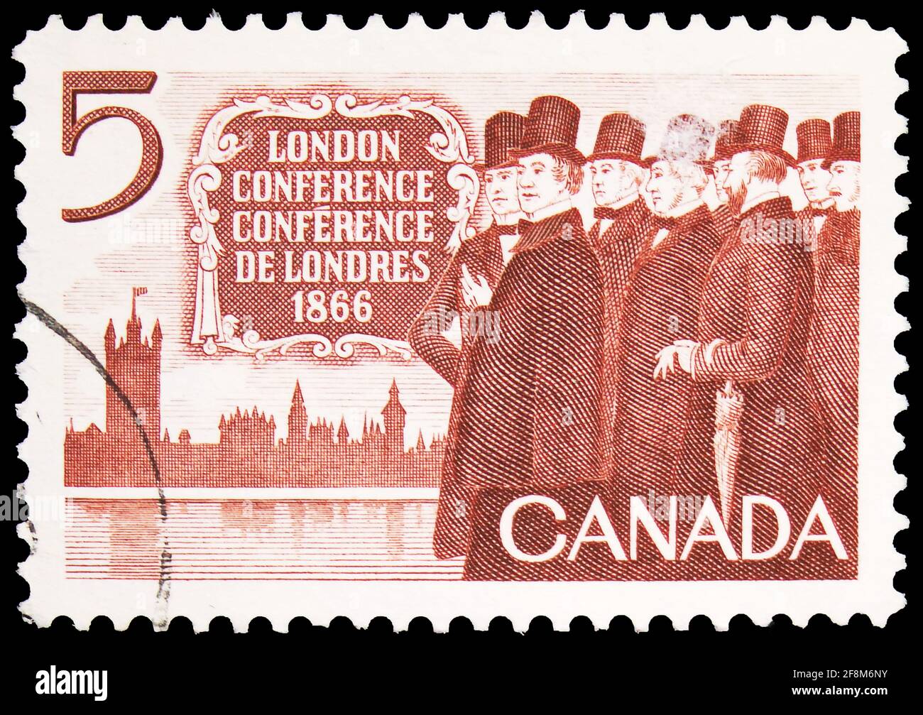 MOSCOW, RUSSIA - SEPTEMBER 30, 2019: Postage stamp printed in Canada ...