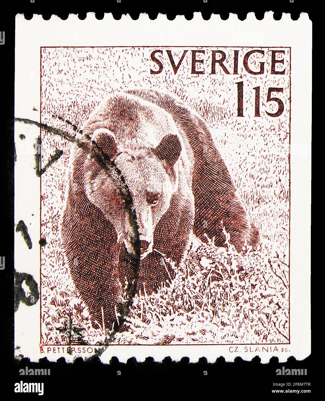 MOSCOW, RUSSIA - SEPTEMBER 30, 2019: Postage stamp printed in Sweden ...