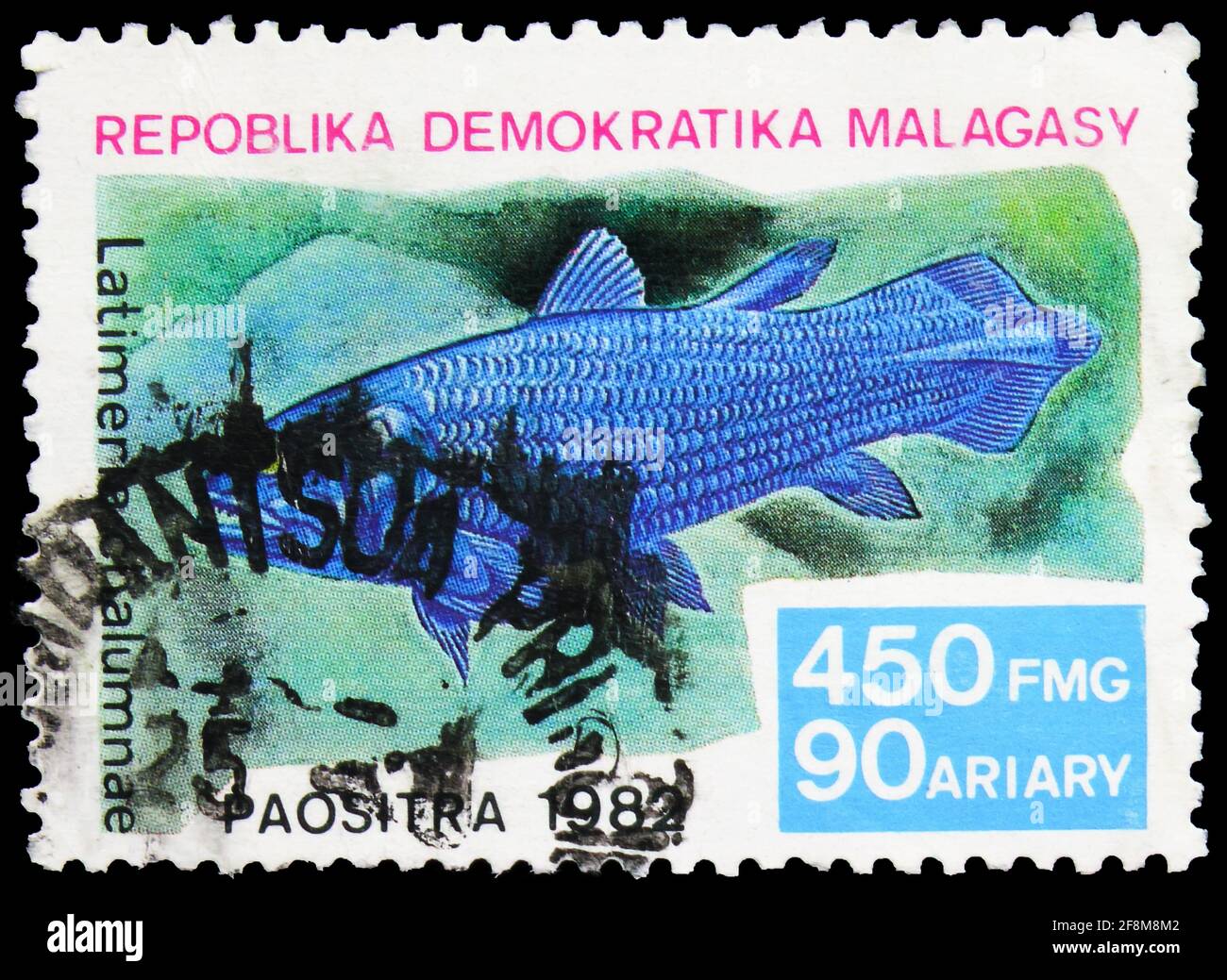 MOSCOW, RUSSIA - OCTOBER 4, 2019: Postage stamp printed in Madagascar ...