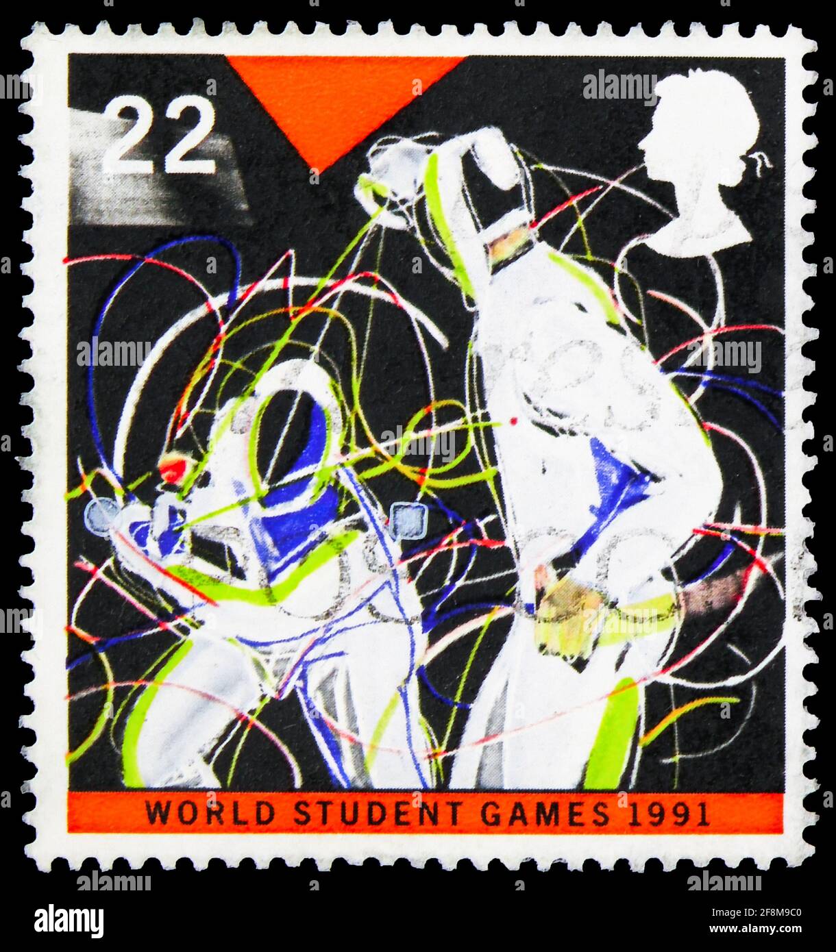 MOSCOW, RUSSIA - OCTOBER 4, 2019: Postage stamp printed in United ...