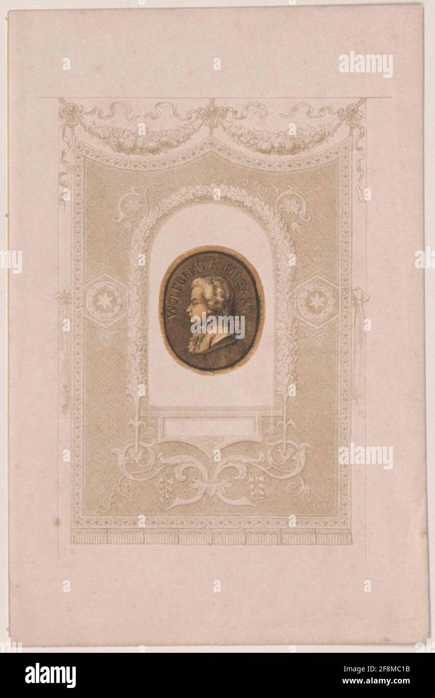 Mozart, Wolfgang Amadeus Link profile in Oval with decorative frame ...