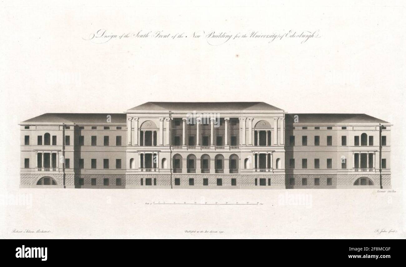 Design of the South Front of the New Building for the University of ...