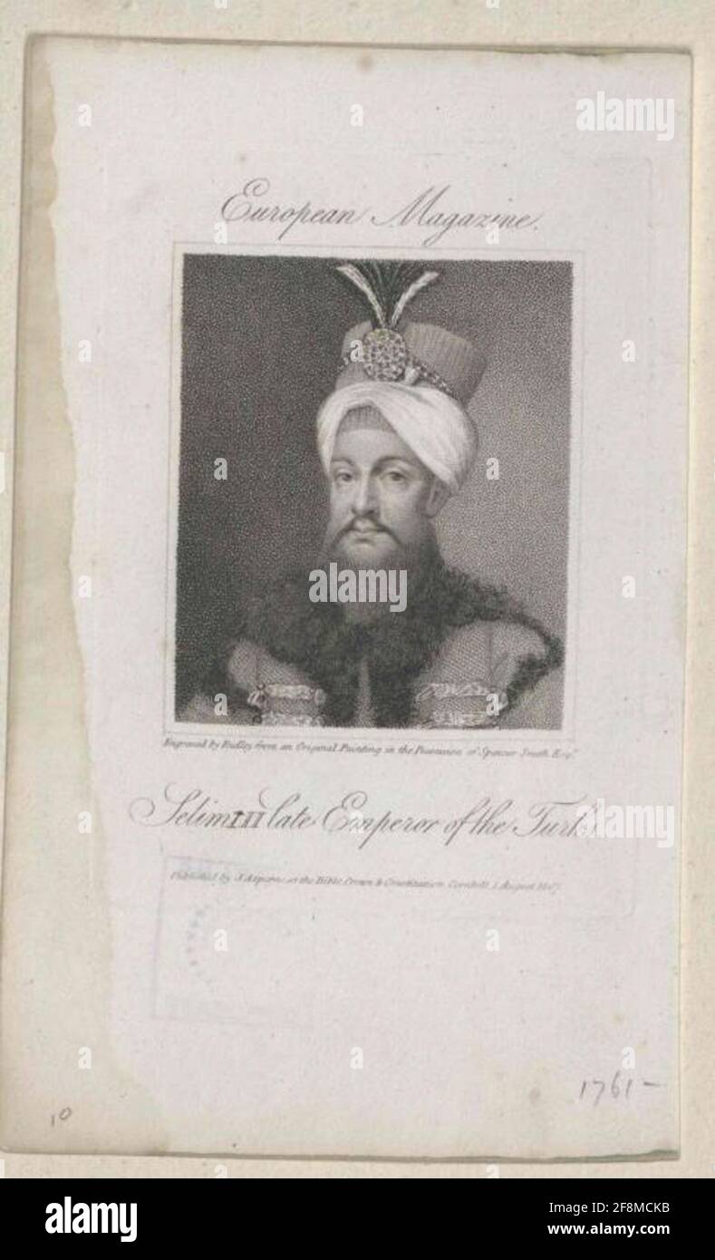 Selim III., Sultan of Turkey Stock Photo - Alamy