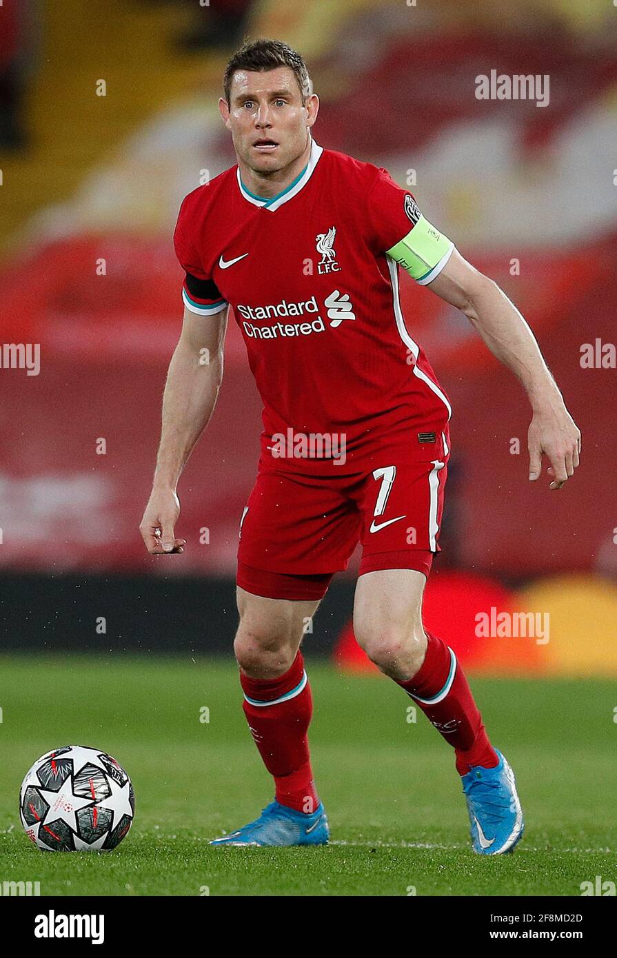 Liverpool, England, 14th April 2021. James Milner of Liverpool during ...