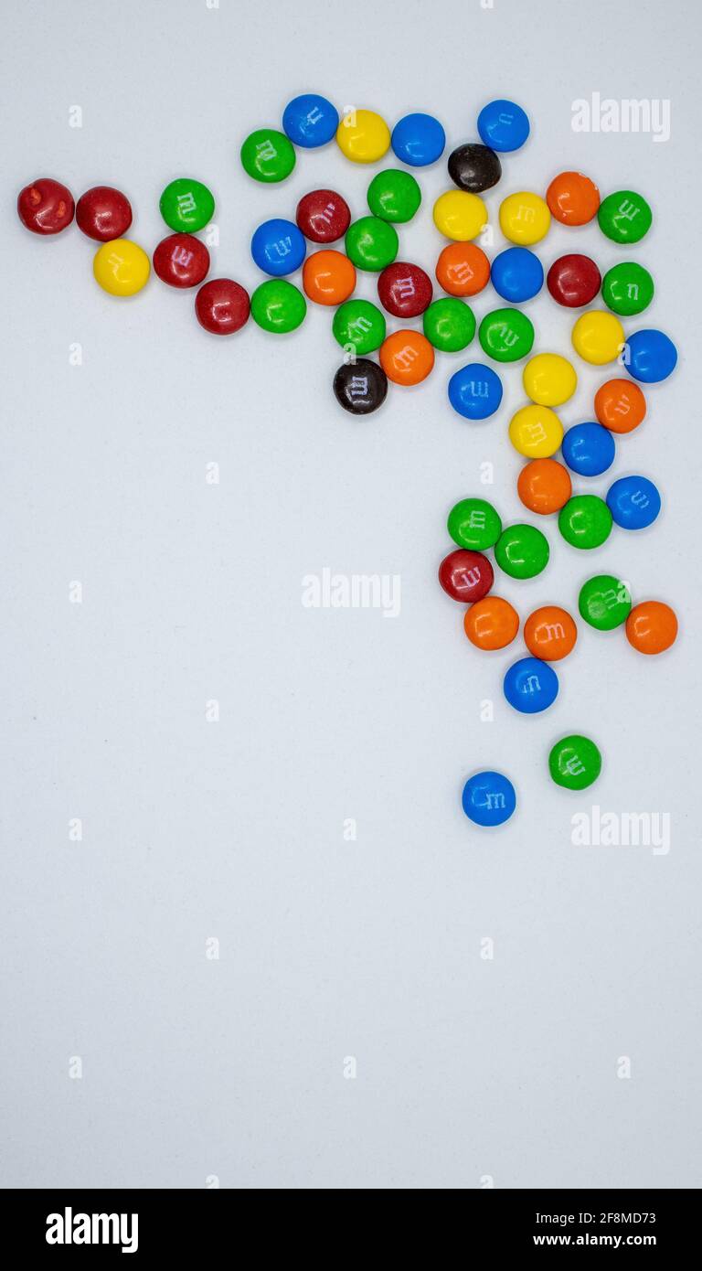 Colorful rainbow of M&M's13 Stock Photo - Alamy
