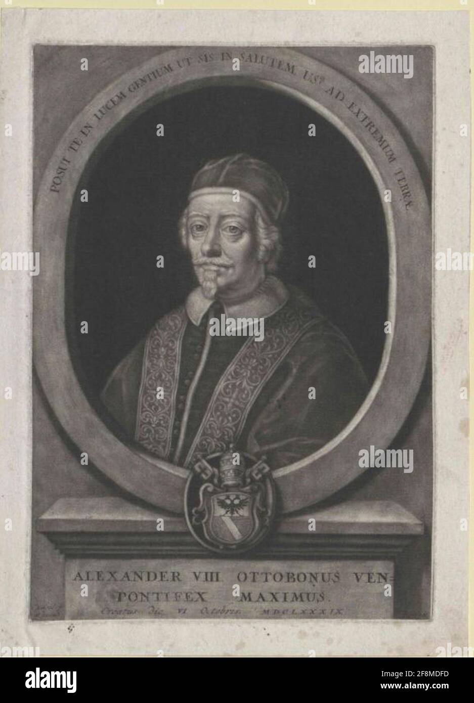 Alexander VIII., papa Stecher: Weigel, Christoph Stock Photo - Alamy