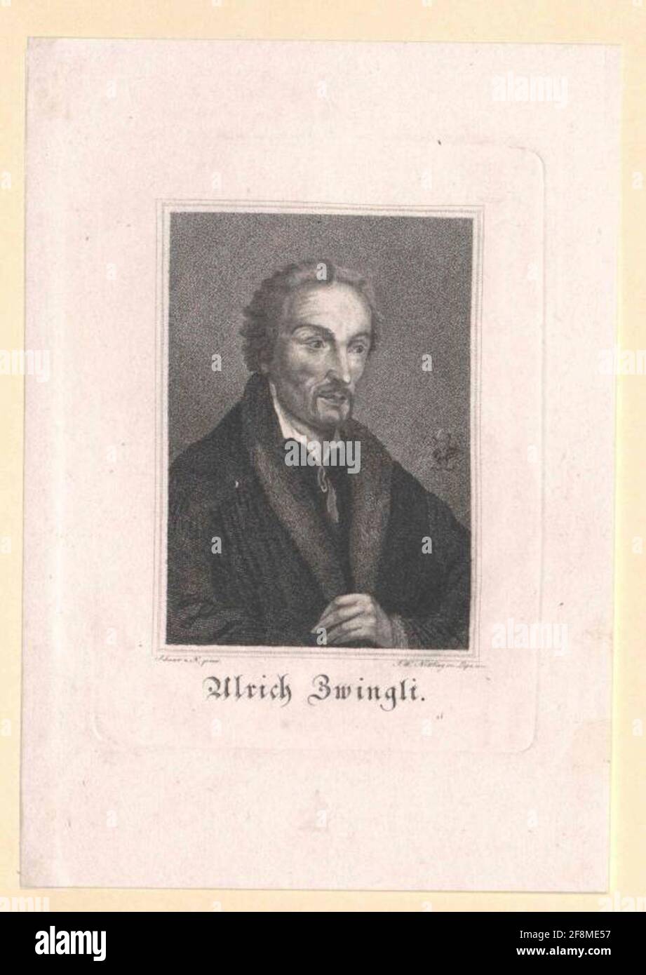 Zwingli, Ulrich Painter: Cranach, Lucas (the elderly) Painter: Schnorr ...