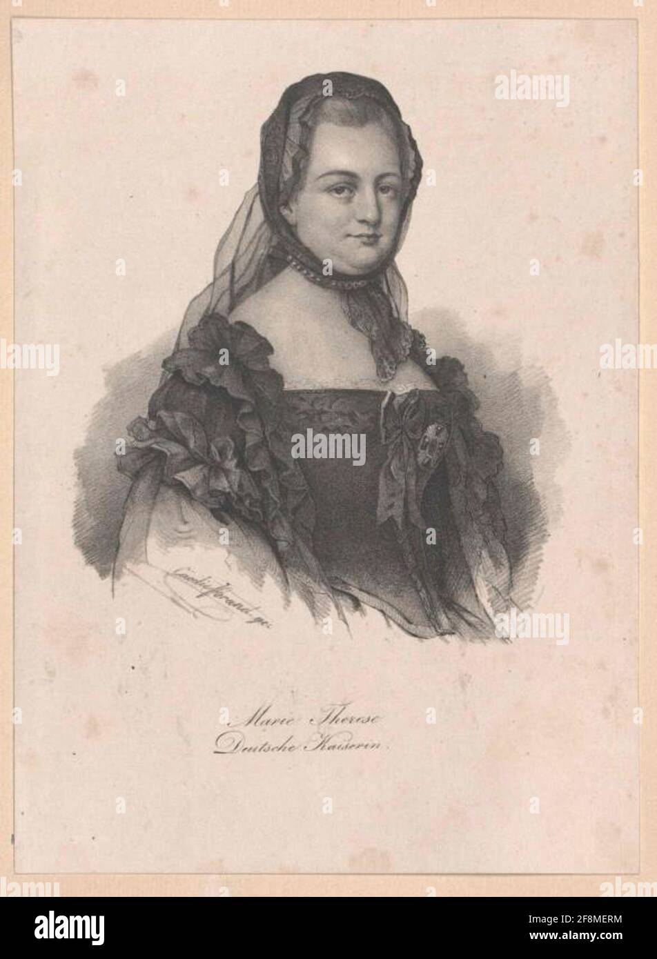 Maria Theresia, Roman-German Empress Maria Theresia in Witwentracht ...