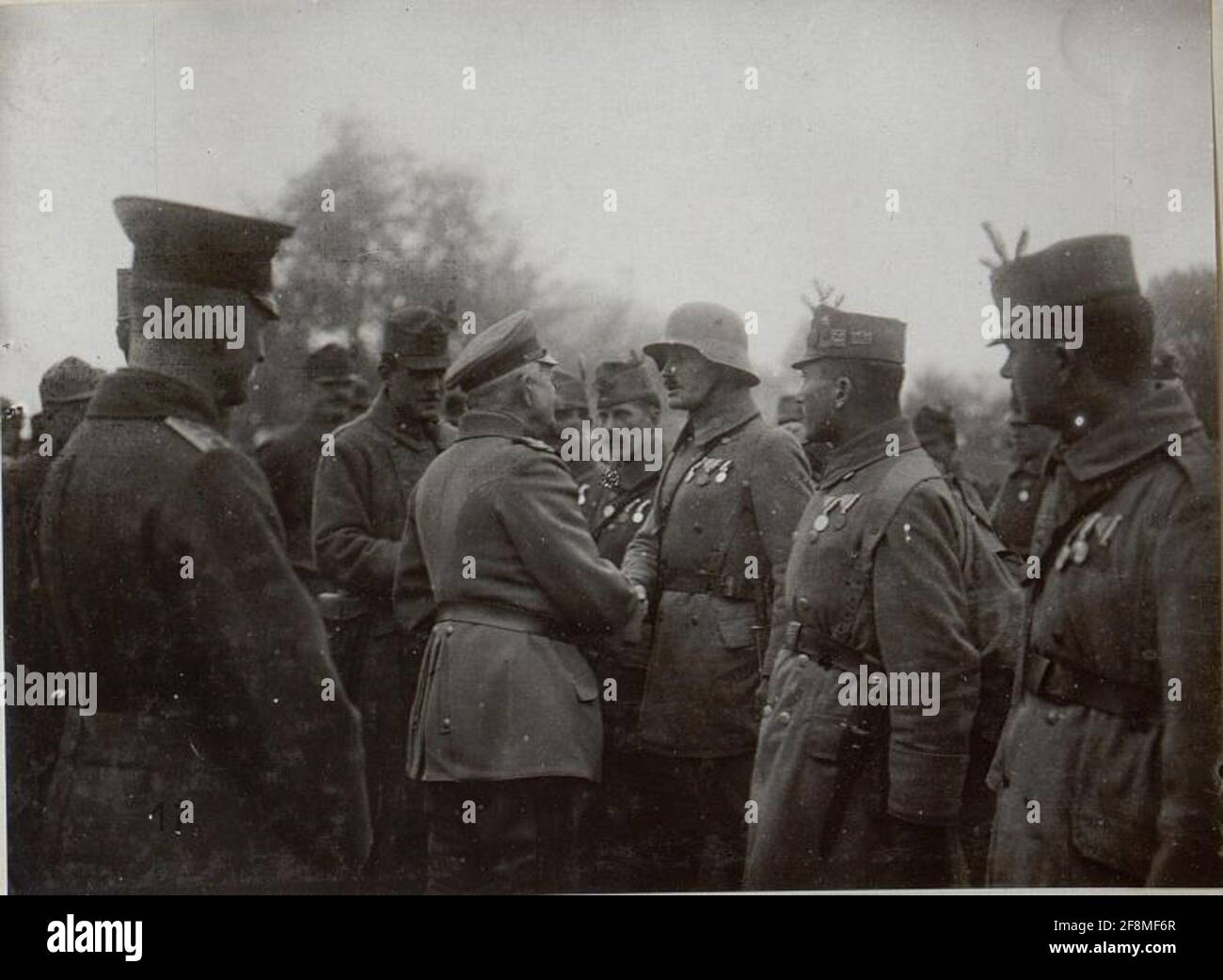 Troop inspection and decorating of officers, underpasses and team in ...