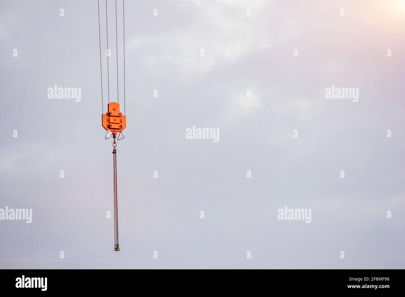 contractor construction Loading work crane developer copy space hook ...