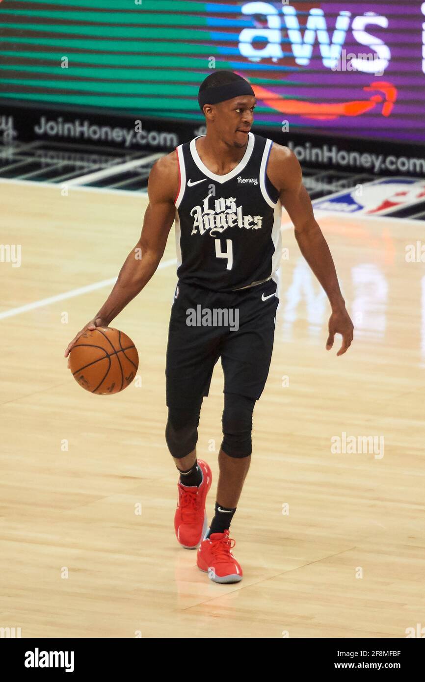 LA Clippers guard Rajon Rondo (4) looks to pass the ball during a game ...