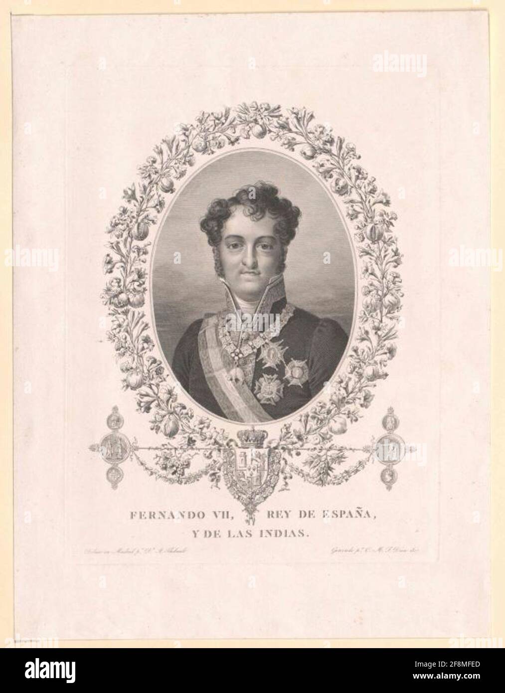 Ferdinand VII., King of Spain Stock Photo - Alamy