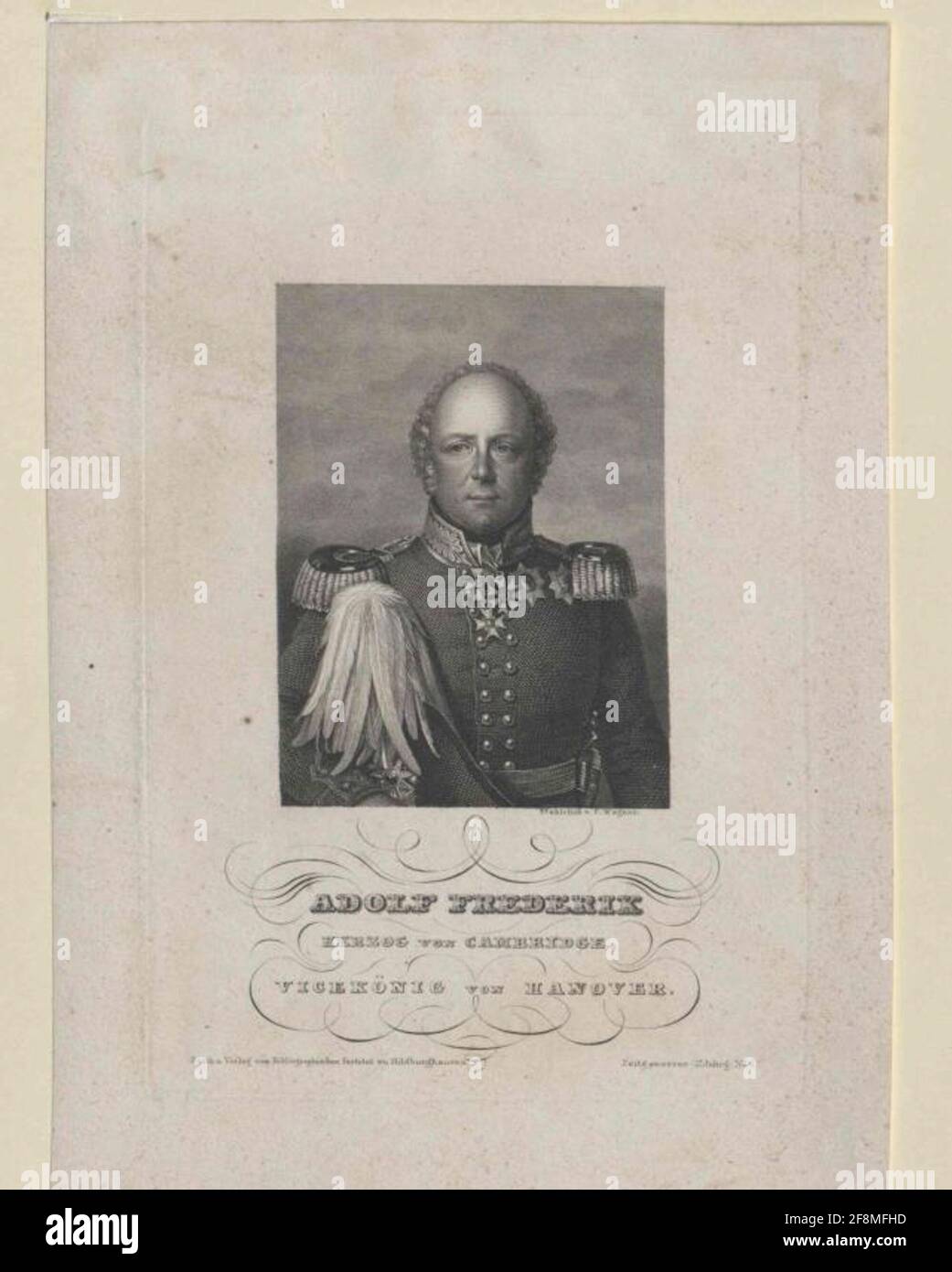 Adolf Friedrich, Duke of Cambridge Stecher: Wagner, Friedrich (1803 ...