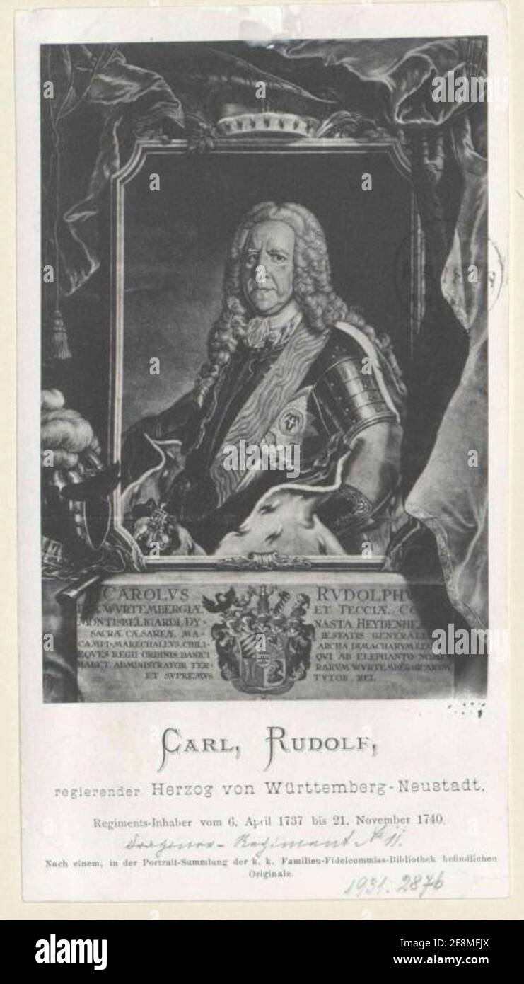 Karl Rudolf, Duke of Württemberg Stock Photo - Alamy
