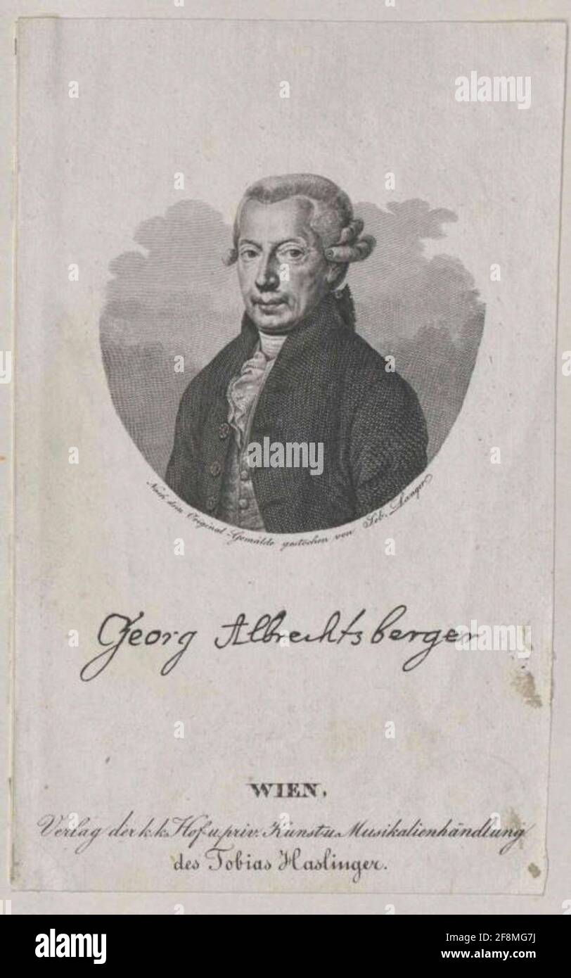 Albrechtsberger, Johann Georg Stock Photo - Alamy