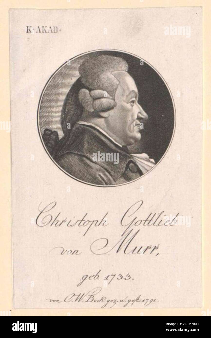 Murr, Christoph Gottlieb of Stecher: Bock, Christoph Wilhelm Stock ...