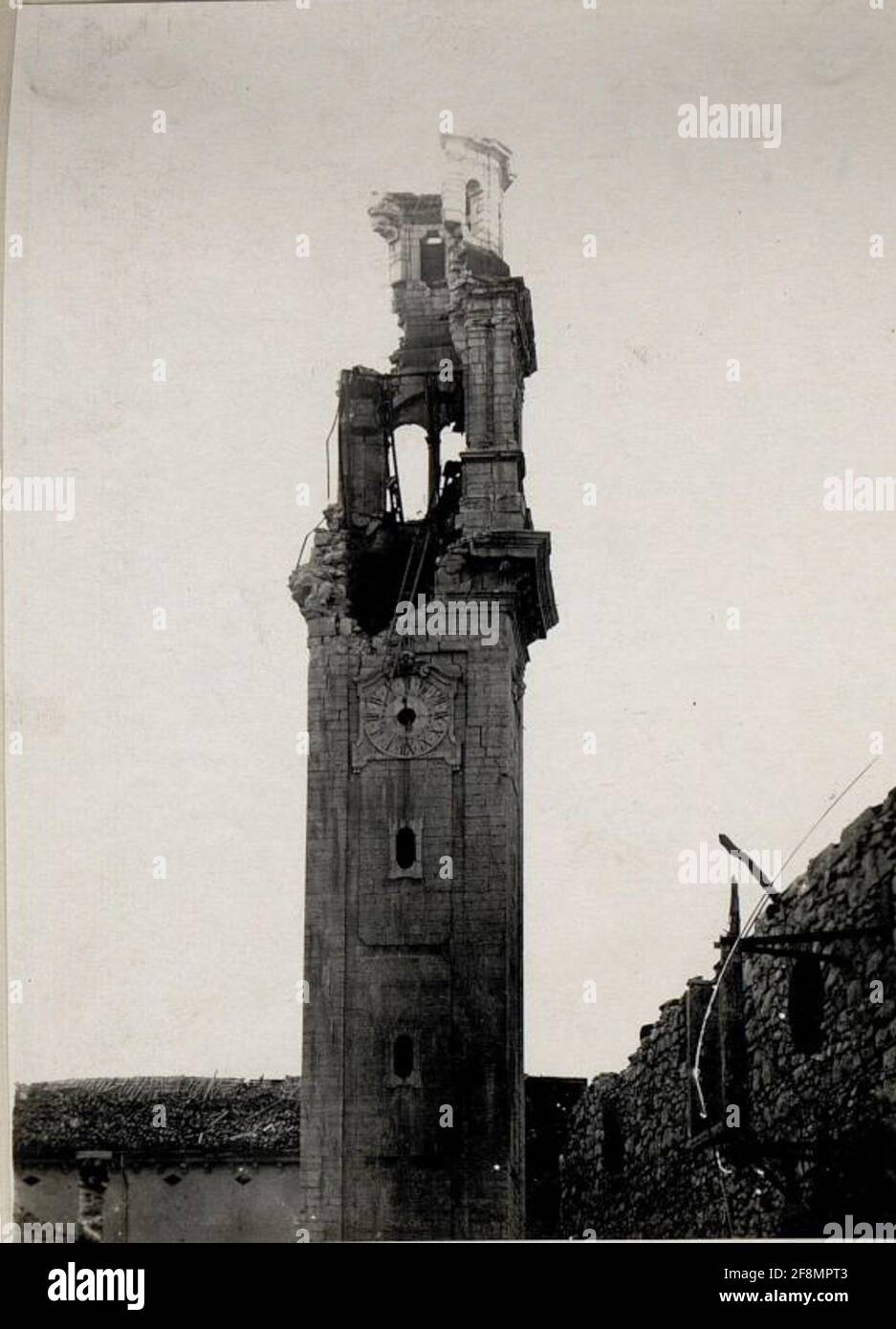 Asiago. Shared church tower Stock Photo - Alamy