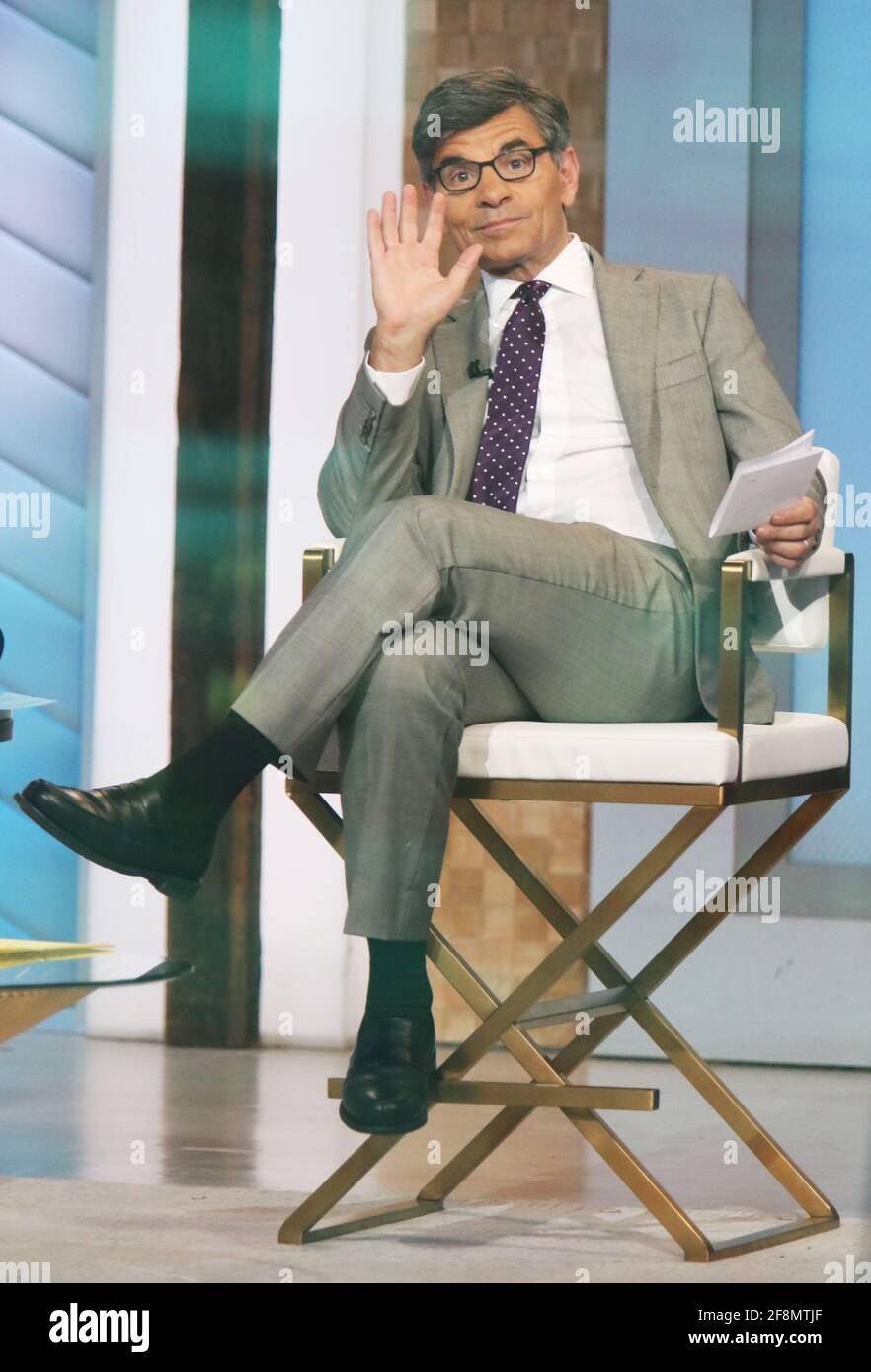 New York, NY, USA. 14th Apr, 2021. George Stephanopoulos on the set of ...