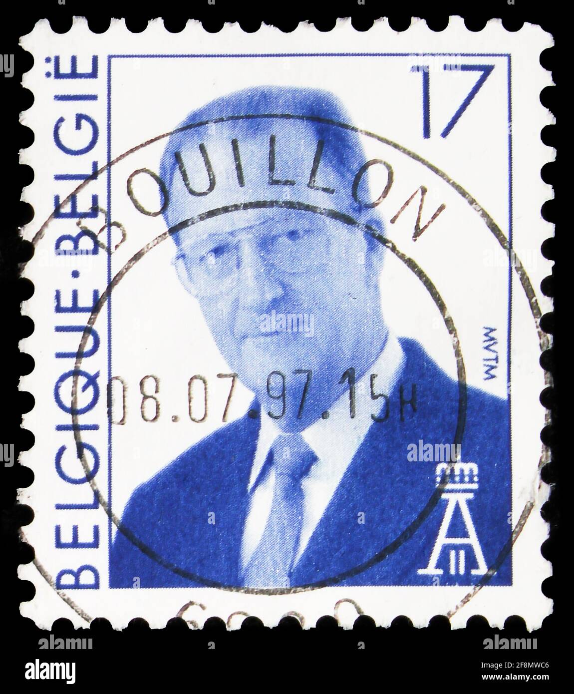 MOSCOW, RUSSIA - SEPTEMBER 30, 2019: Postage stamp printed in Belgium ...