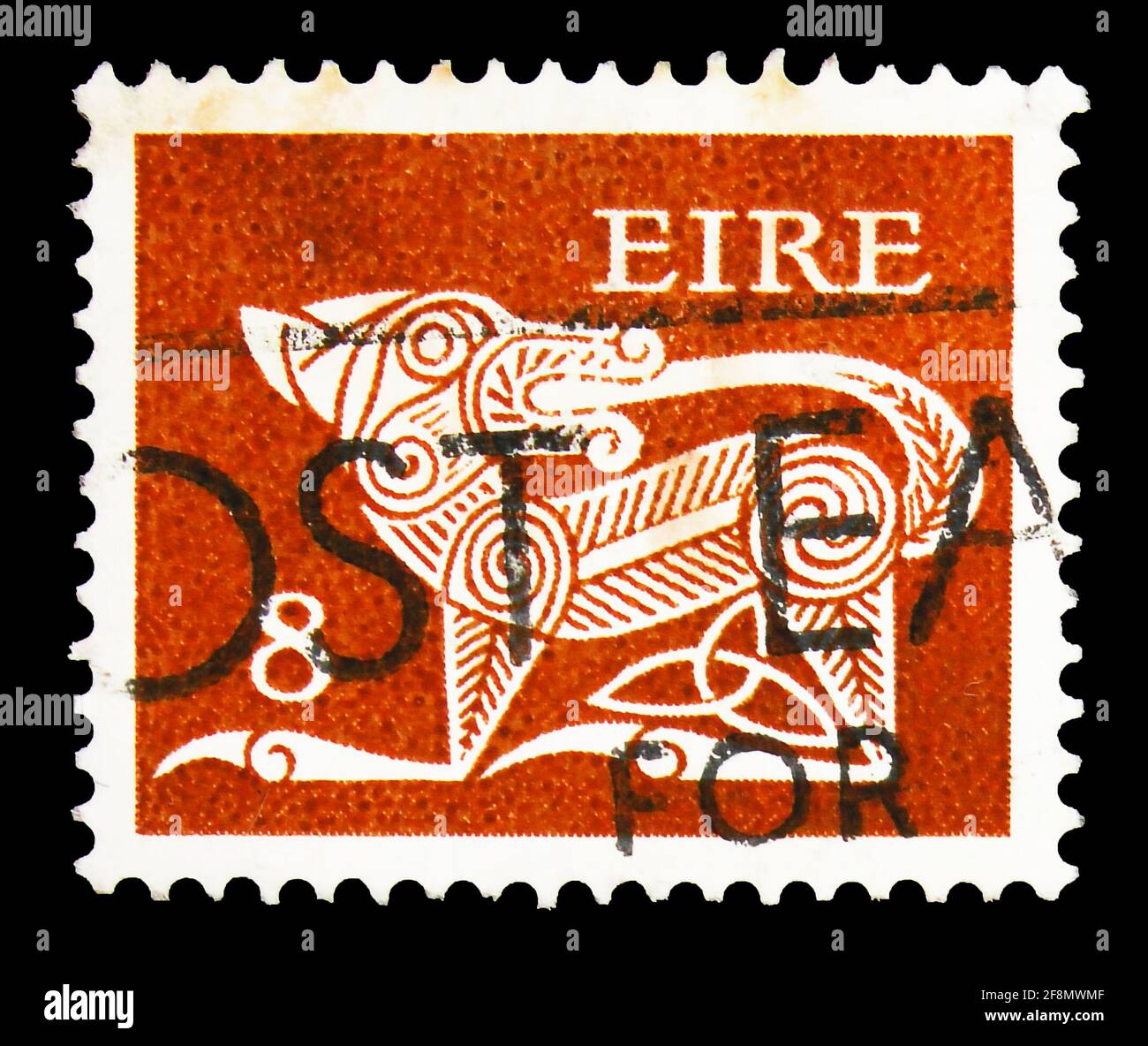 MOSCOW, RUSSIA - SEPTEMBER 30, 2019: Postage stamp printed in Ireland ...