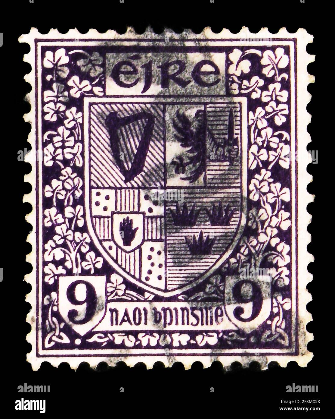 MOSCOW, RUSSIA - SEPTEMBER 30, 2019: Postage stamp printed in Ireland ...